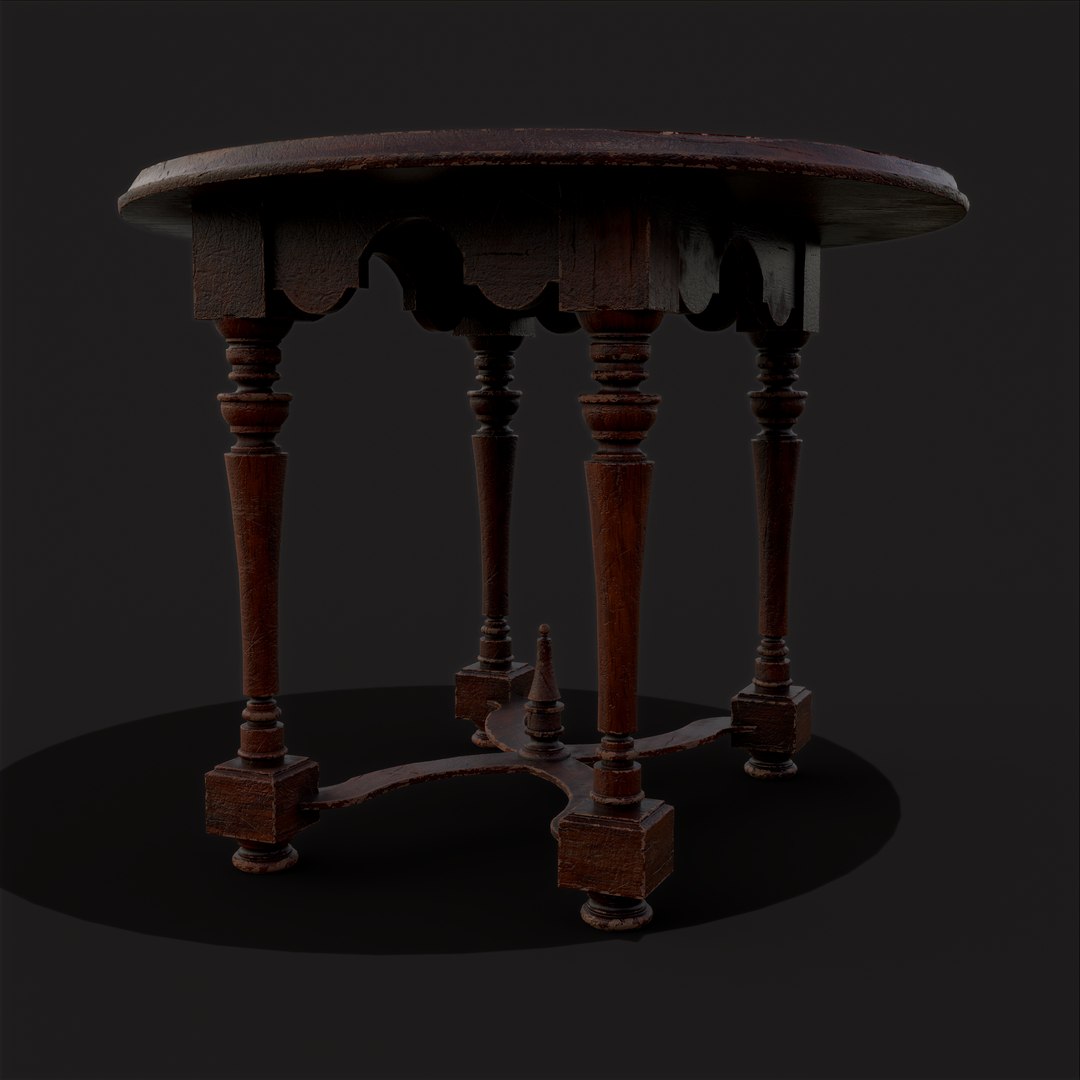 3D Quality Medieval Elegant Round Table - TurboSquid 1926658