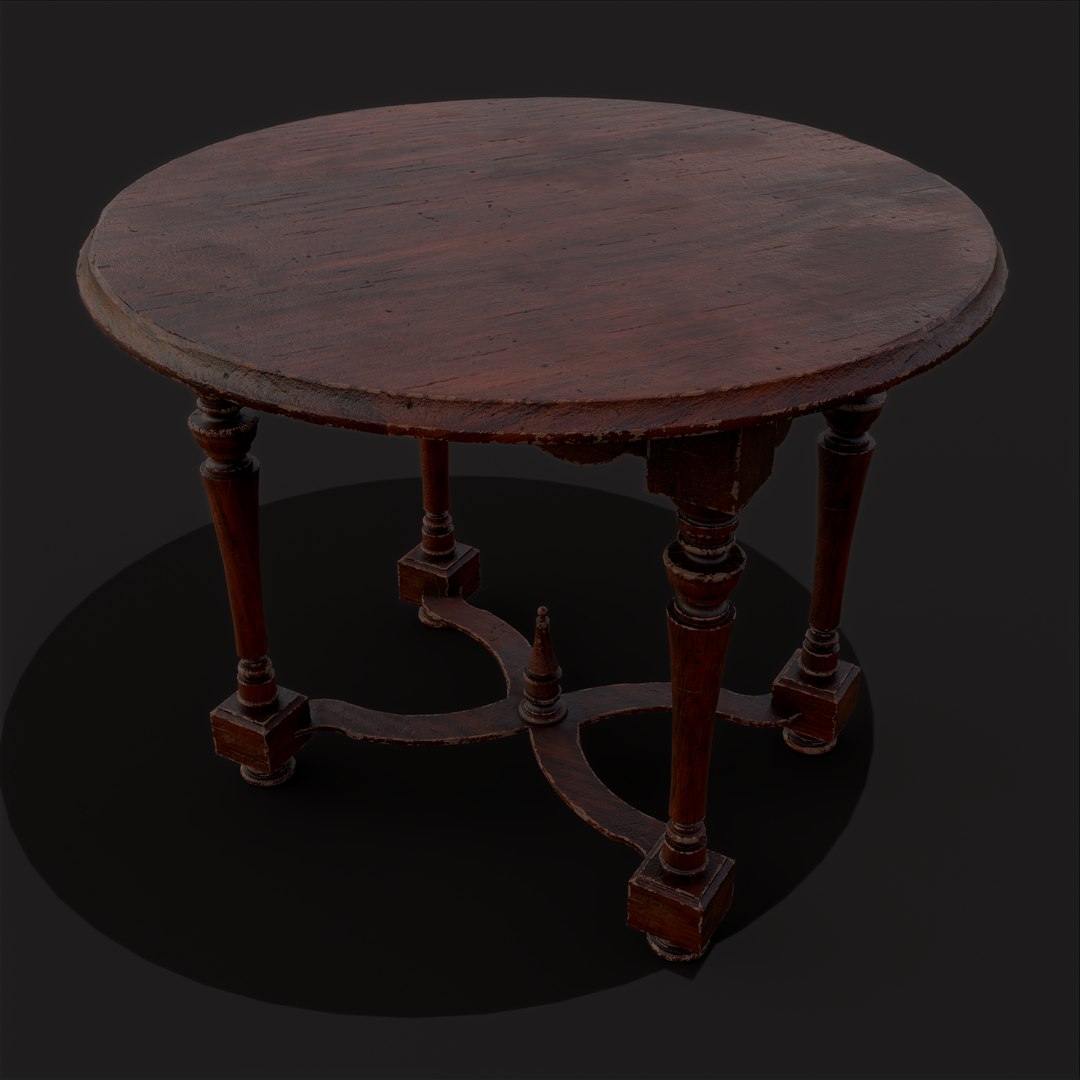 3D Quality Medieval Elegant Round Table - TurboSquid 1926658