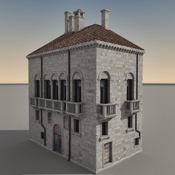 3d model of building italian