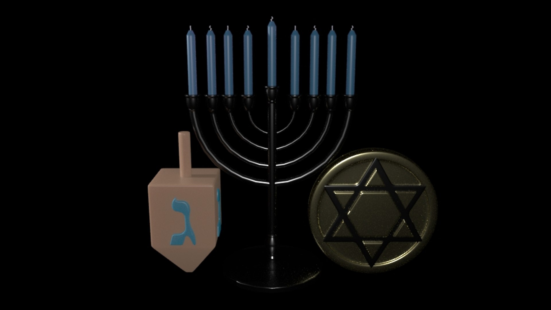 3D hanukkah - TurboSquid 1698389