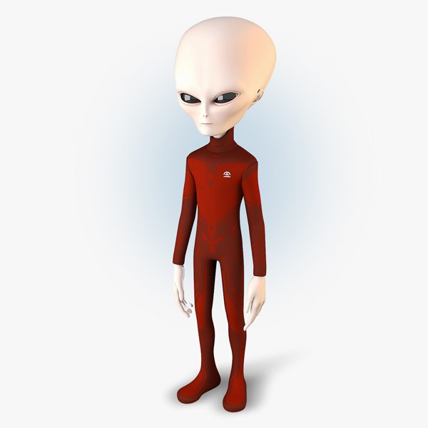 cartoon alien trooper 3d max