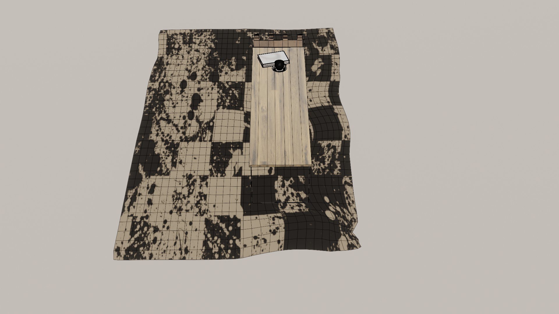3D model Low poly Modern Table and abstract design carpet - TurboSquid ...