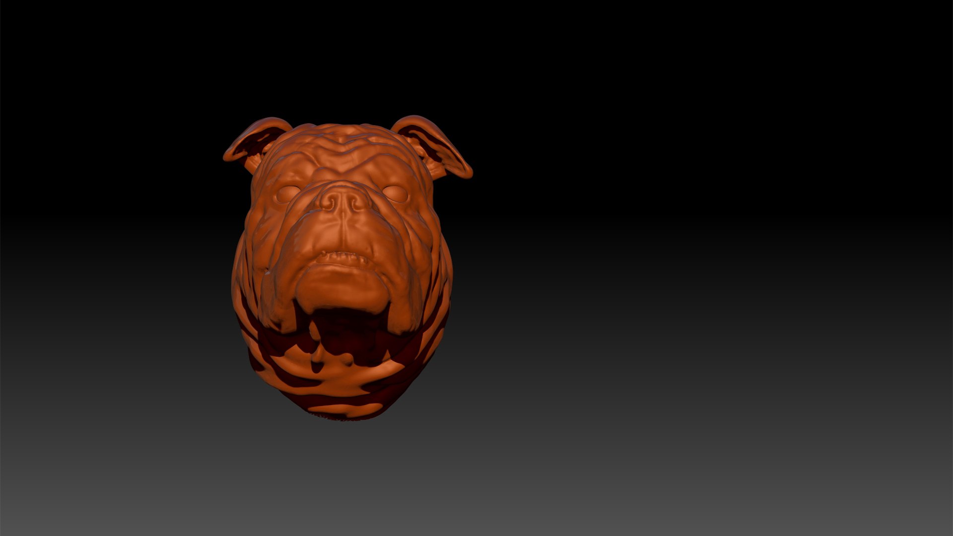 3D Bulldog Bust Model - TurboSquid 2196287