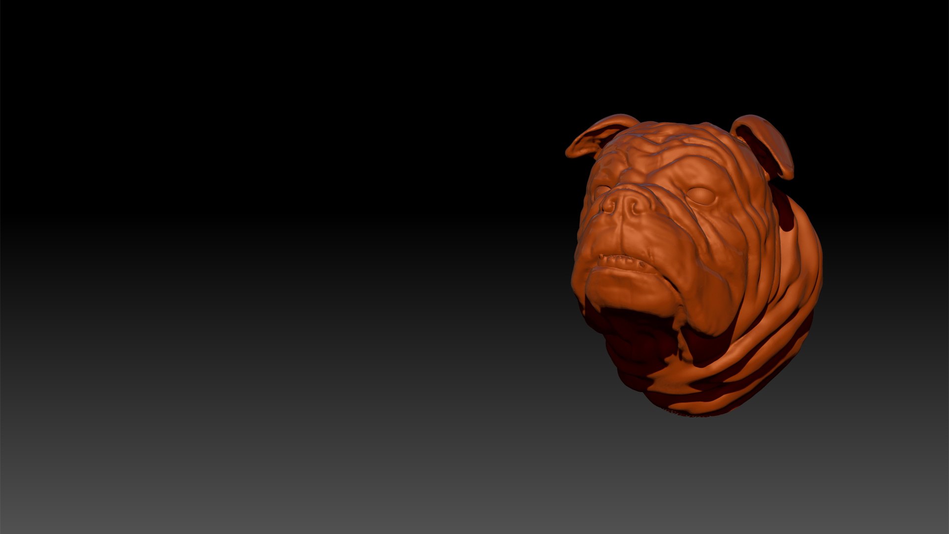 3D Bulldog Bust Model - TurboSquid 2196287