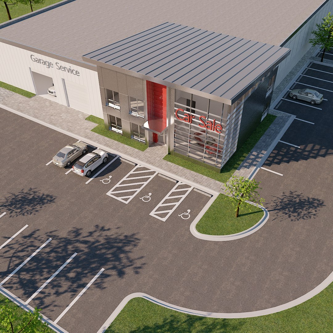 3D car dealership model - TurboSquid 1408503