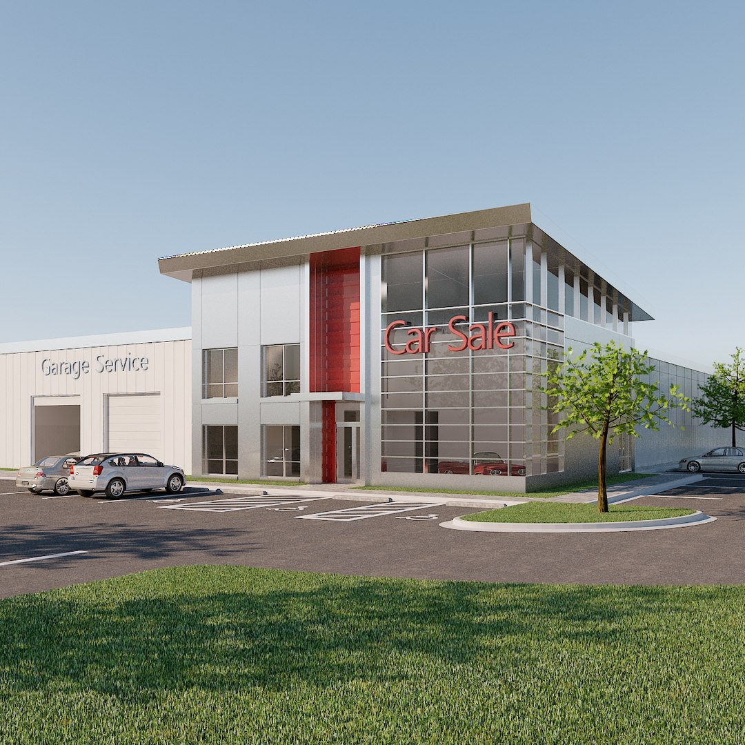 3D car dealership model - TurboSquid 1408503