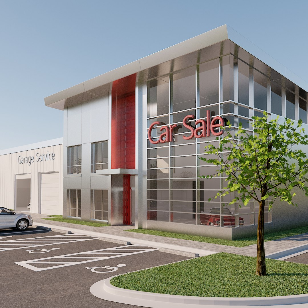 3D car dealership model - TurboSquid 1408503