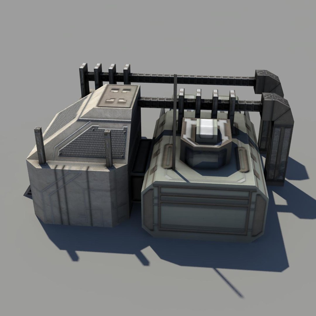 Sci-fi Vehicle Bay Polys 3d Obj