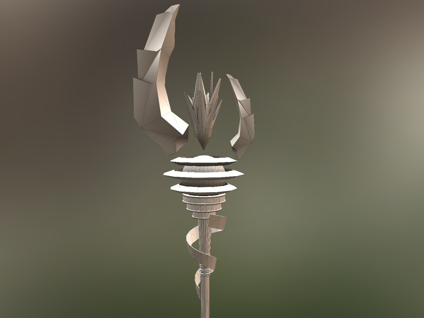 3D Mage Staff - TurboSquid 1149874