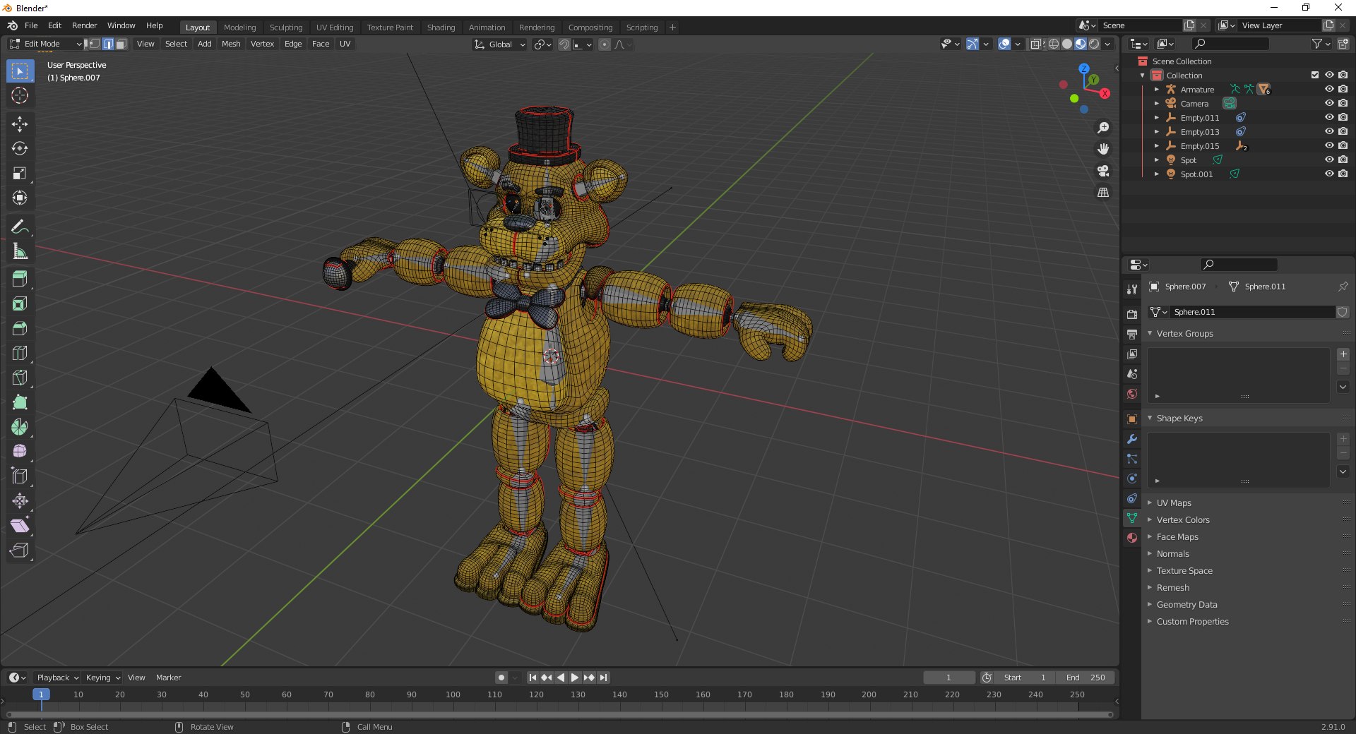 3D Fnaf Golden Freddy1 - TurboSquid 2100454
