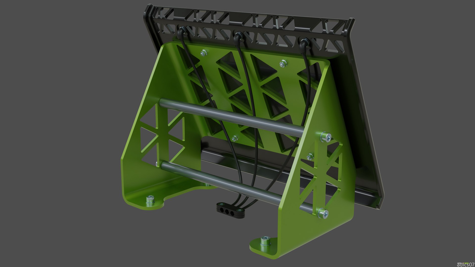 Highpoly Adjustable Pedals And Co-driver Footrest For Rally Car 3D ...