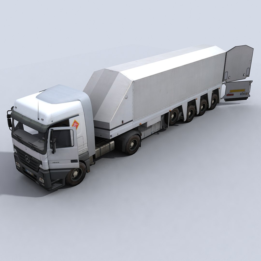 Float Glass Transport Truck 3d Model