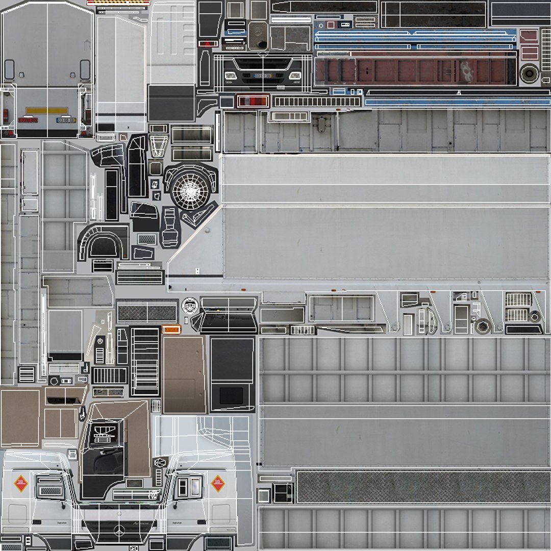 Float Glass Transport Truck 3d Model