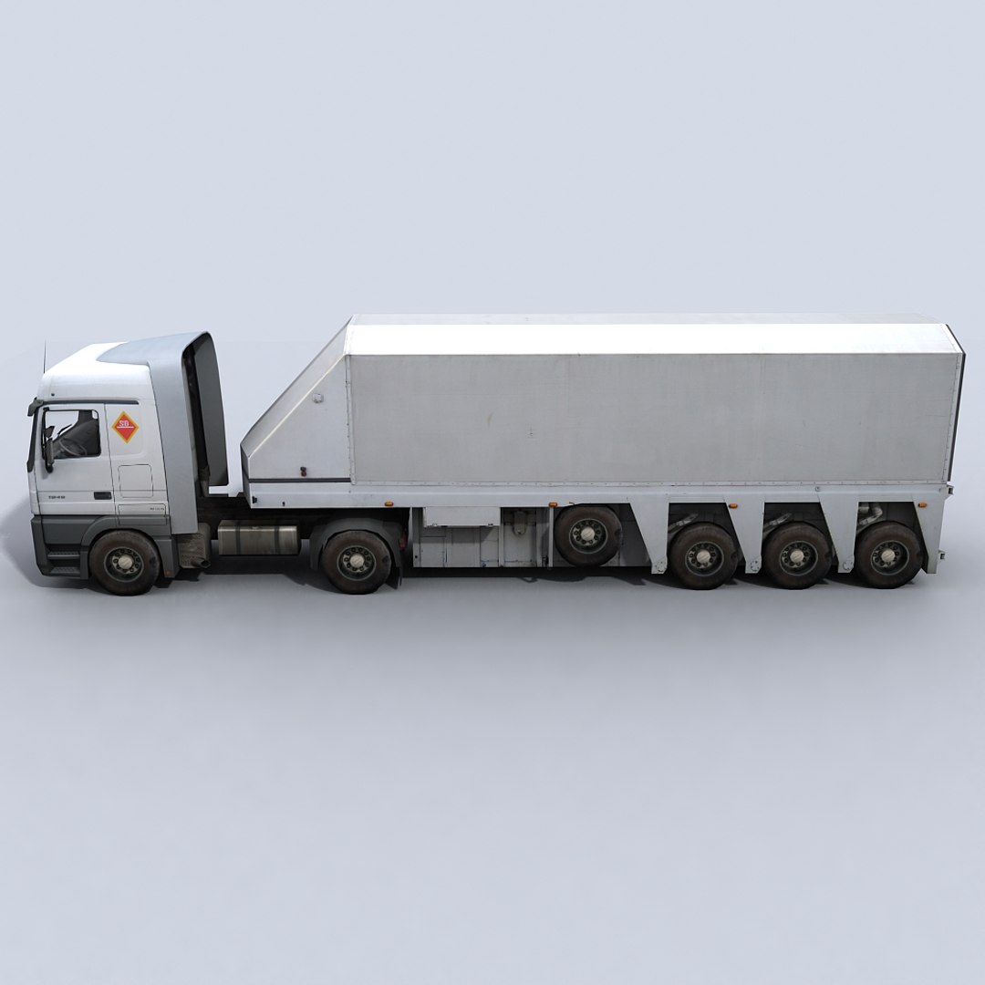 Float Glass Transport Truck 3d Model