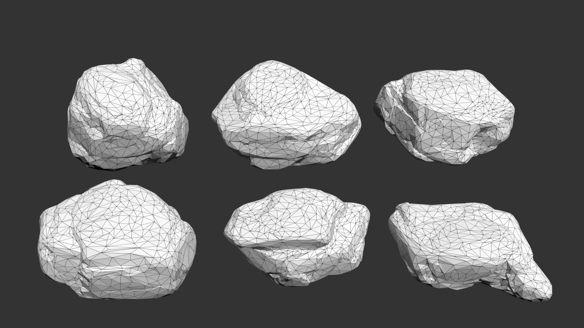 3D 6 Boulder Rocks - 240820 - TurboSquid 2270276