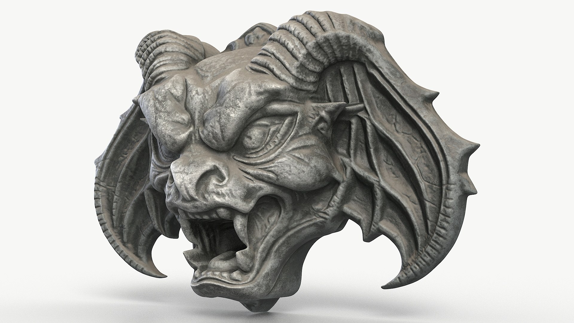 Gargoyle Dragon Head 9 Textured 3D Model - TurboSquid 2314076
