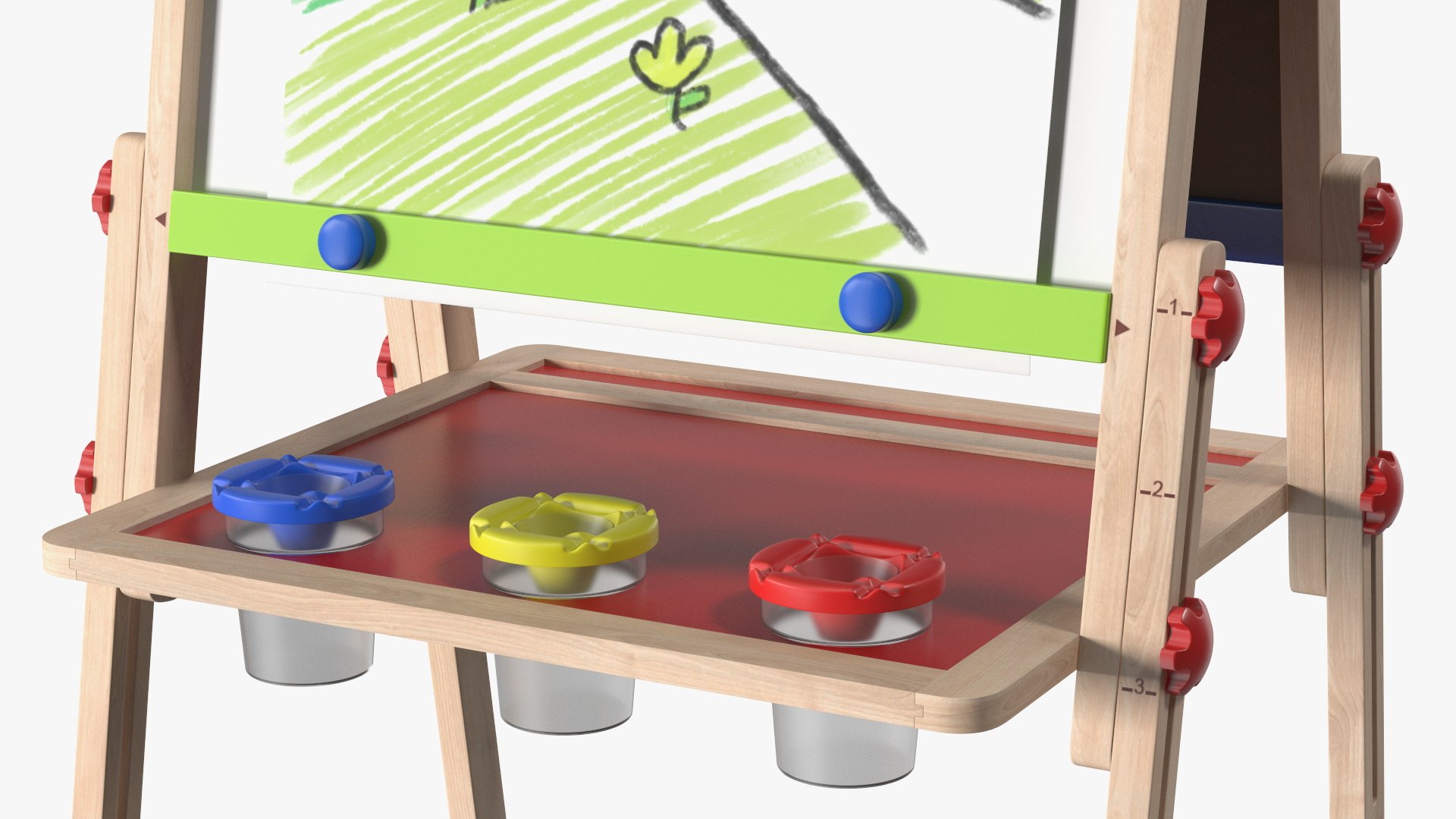 3D Double Sided Drawing Easel For Kids Model - TurboSquid 2164079