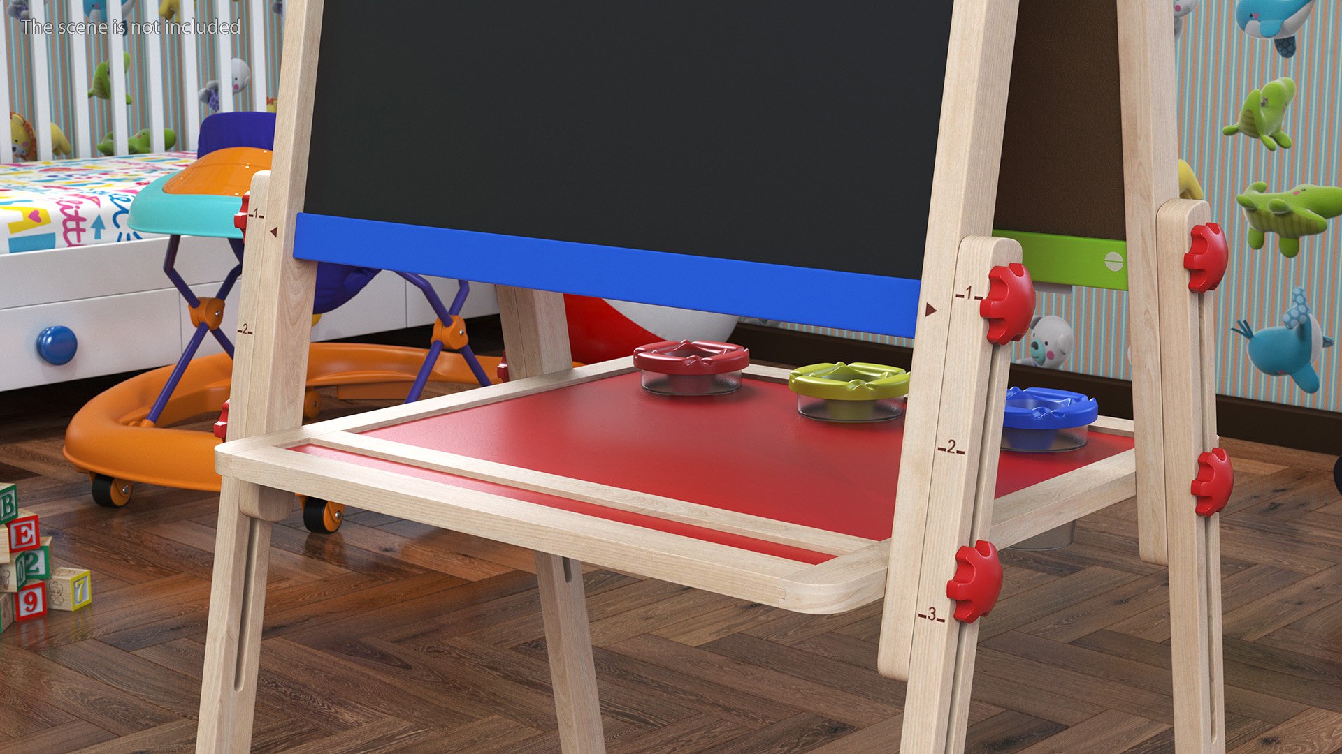 3D Double Sided Drawing Easel For Kids Model - TurboSquid 2164079