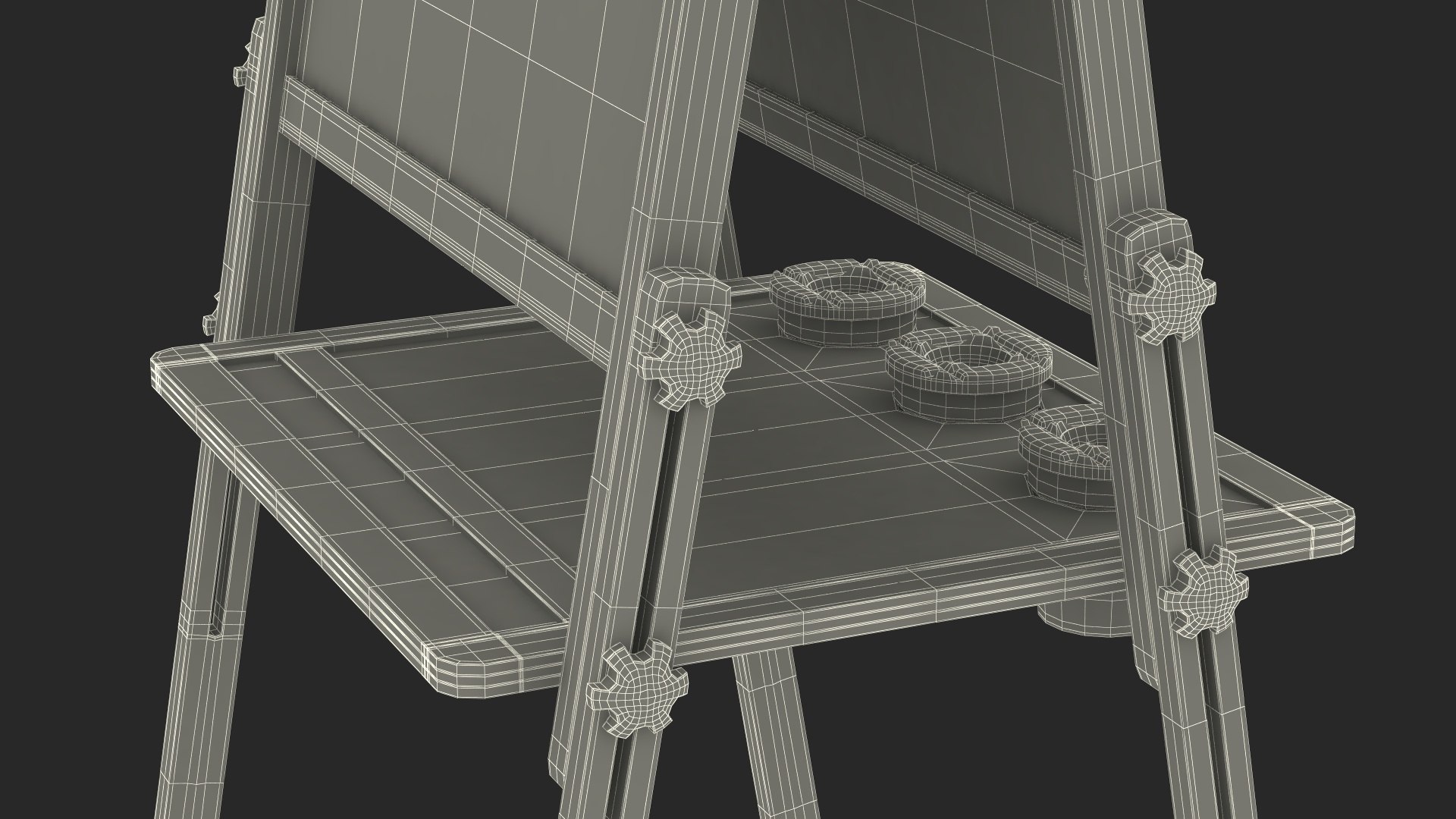 3D Double Sided Drawing Easel For Kids Model - TurboSquid 2164079
