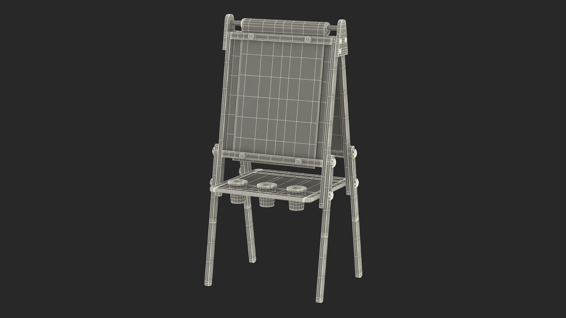 3D Double Sided Drawing Easel For Kids Model - TurboSquid 2164079