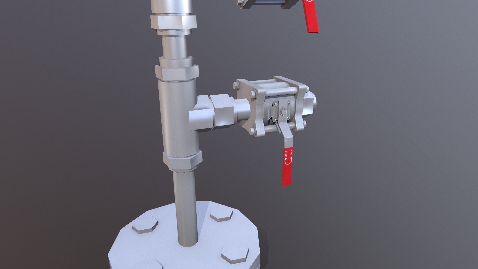 3D Meter And Small Valve - TurboSquid 2288576