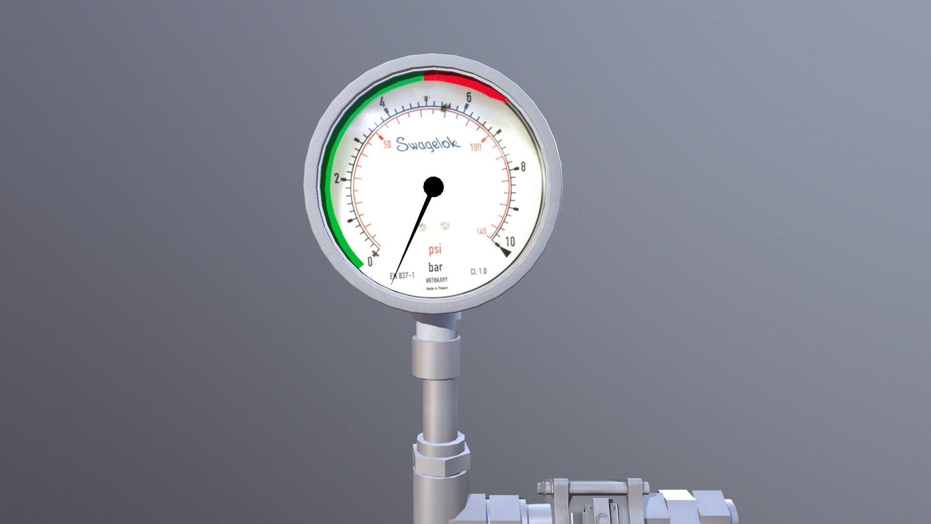 3D Meter And Small Valve - TurboSquid 2288576