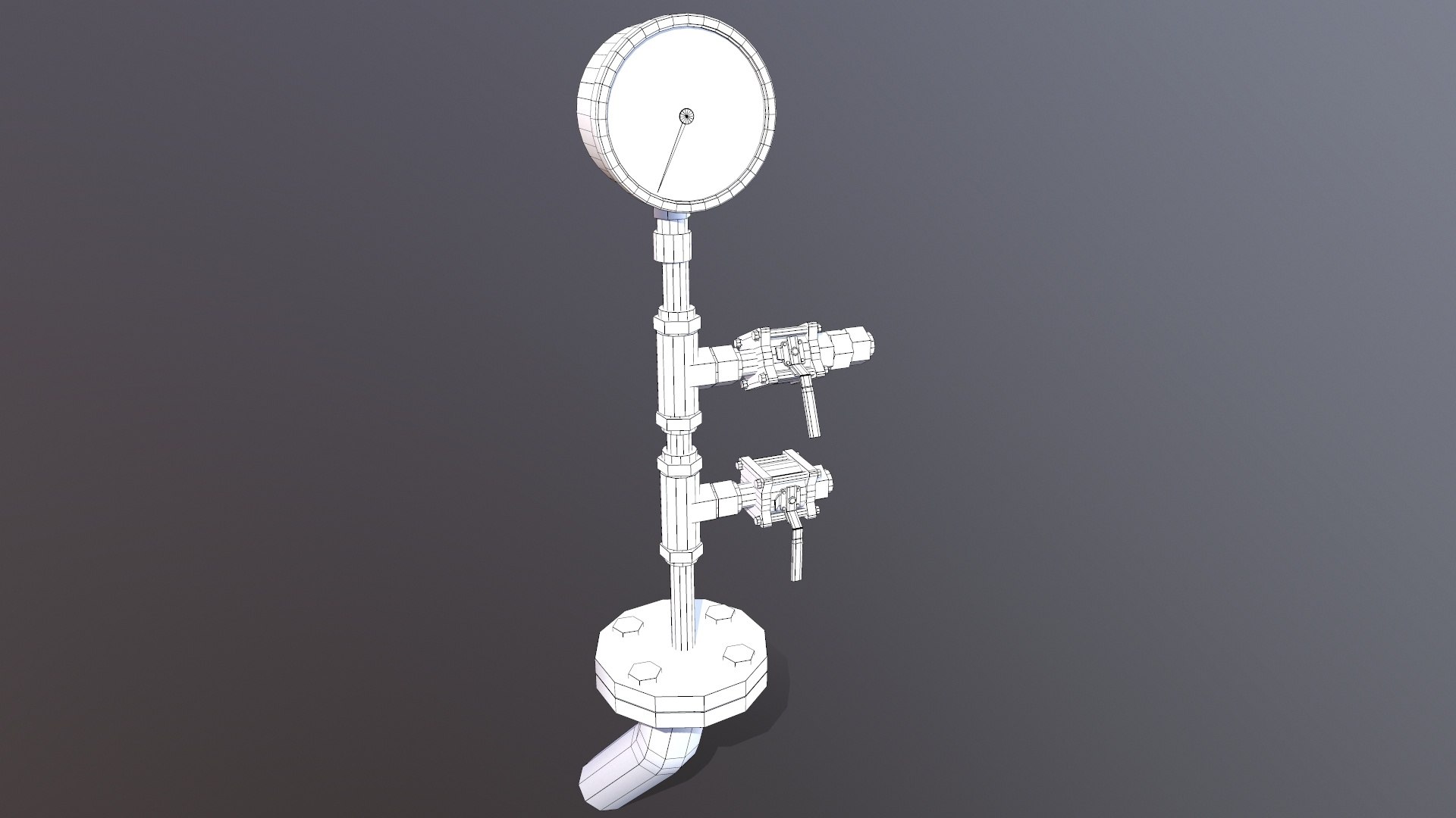 3D Meter And Small Valve - TurboSquid 2288576