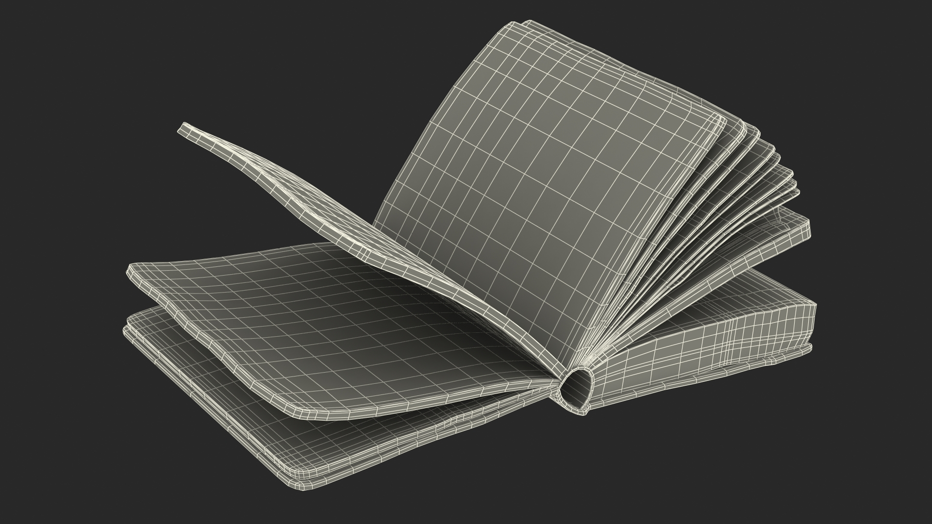 3D Half-Opened Clean Old Book Model - TurboSquid 2006158