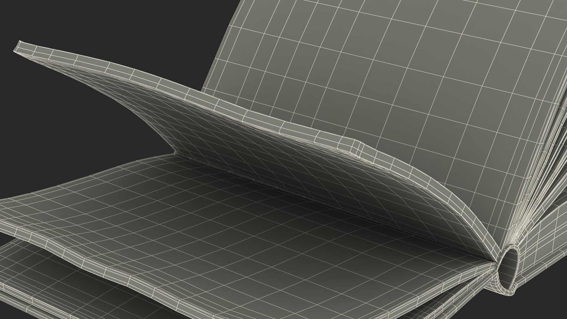 3D Half-Opened Clean Old Book model - TurboSquid 2006158