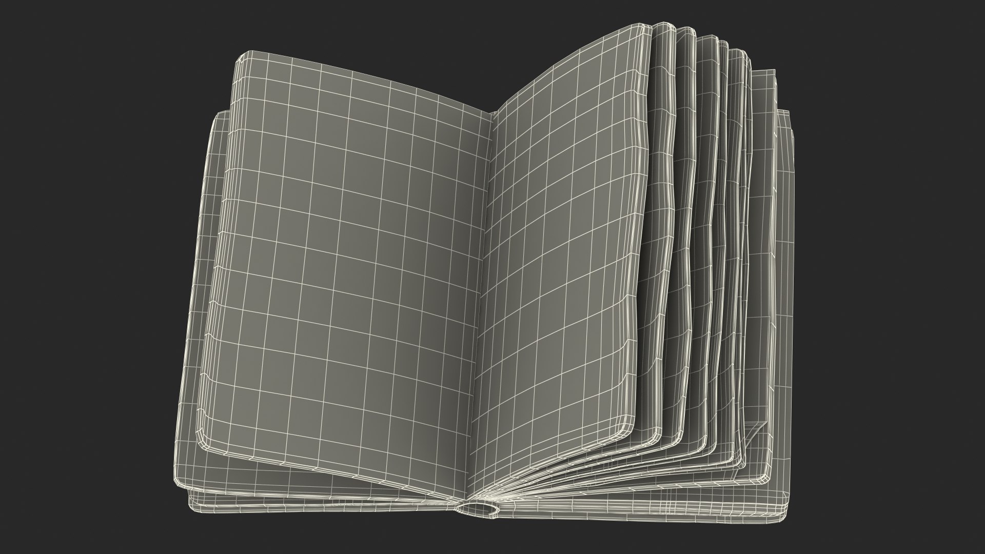 3D Half-Opened Clean Old Book model - TurboSquid 2006158