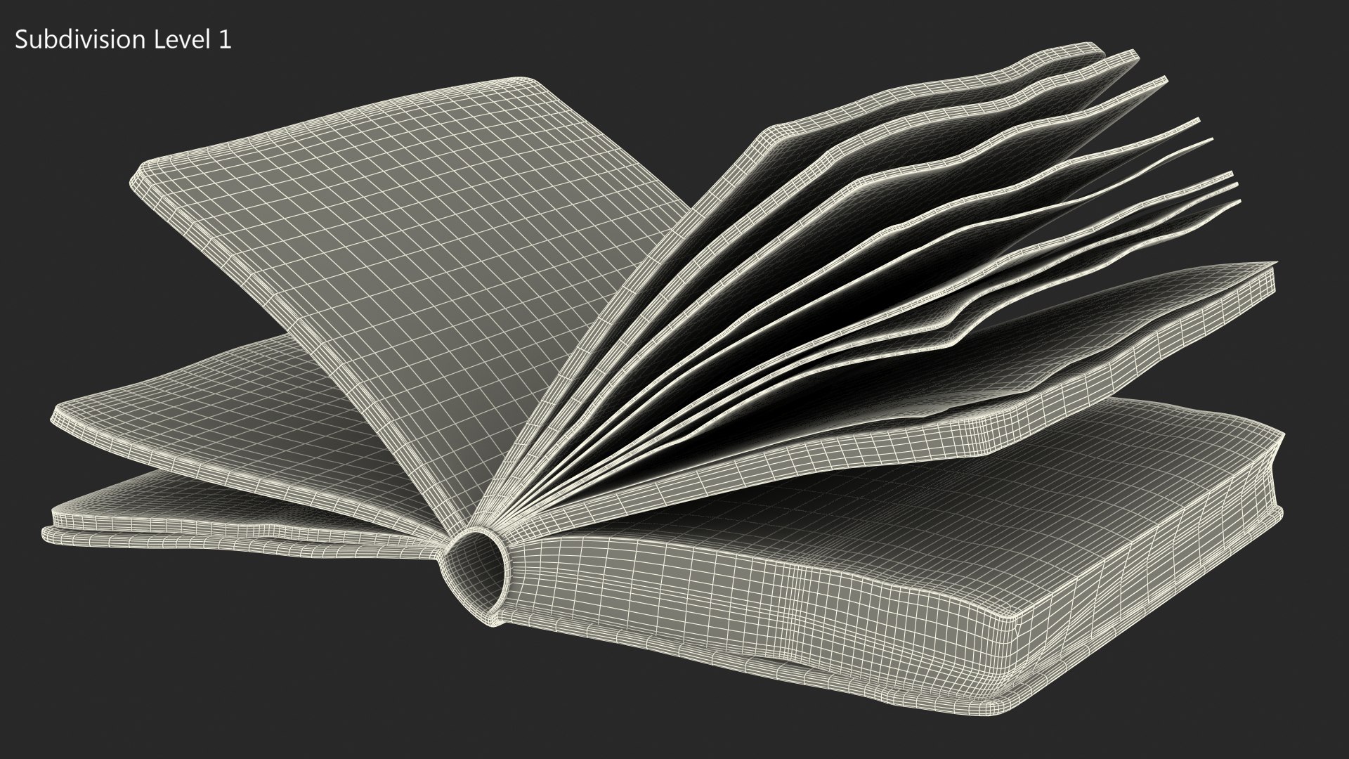 3D Half-Opened Clean Old Book model - TurboSquid 2006158