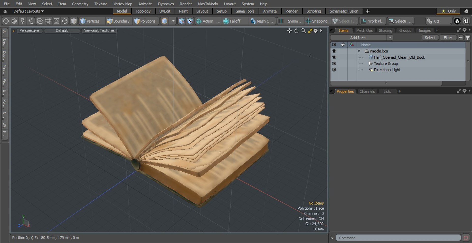 3D Half-Opened Clean Old Book model - TurboSquid 2006158
