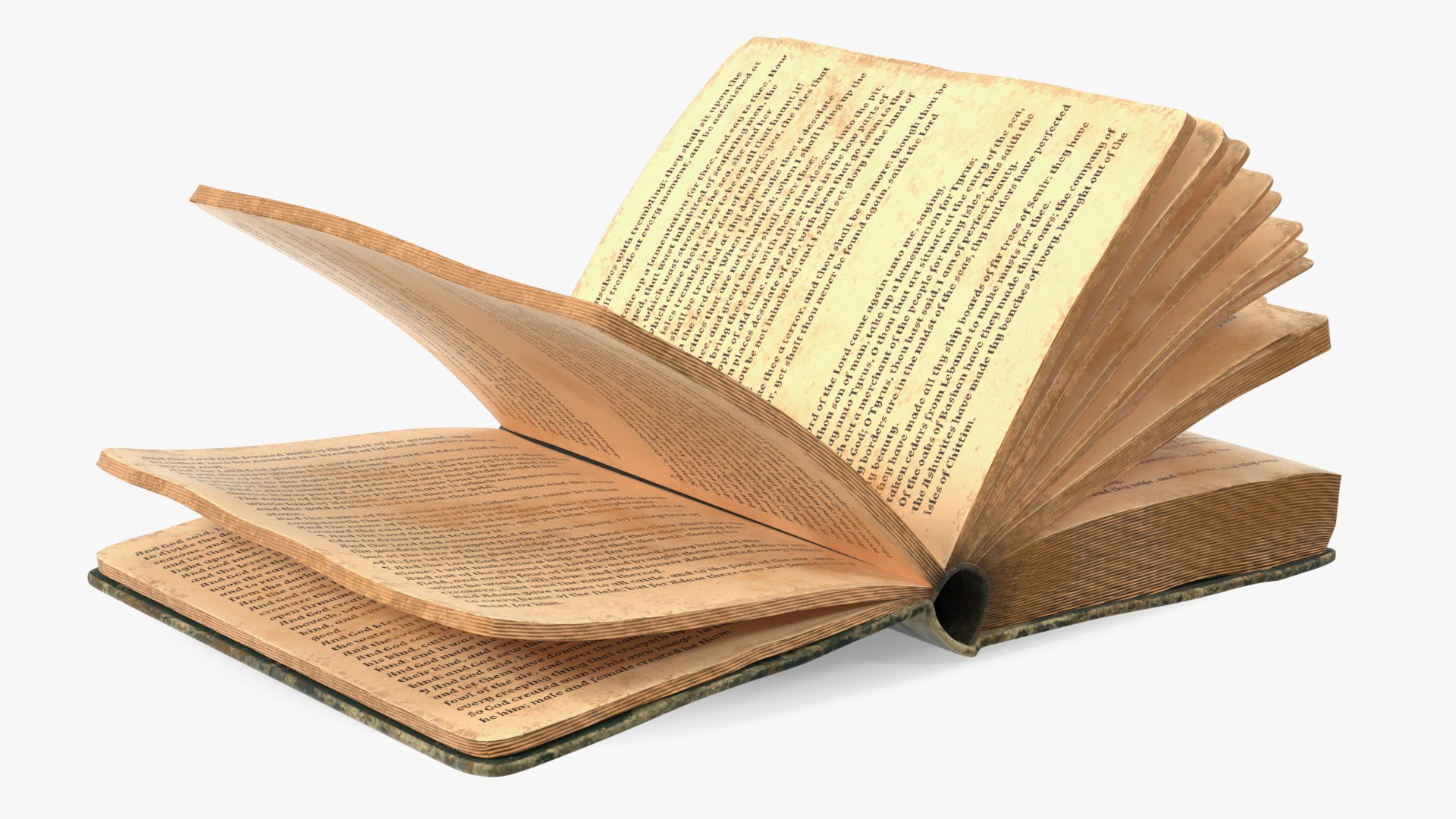 3D Half-Opened Clean Old Book Model - TurboSquid 2006158