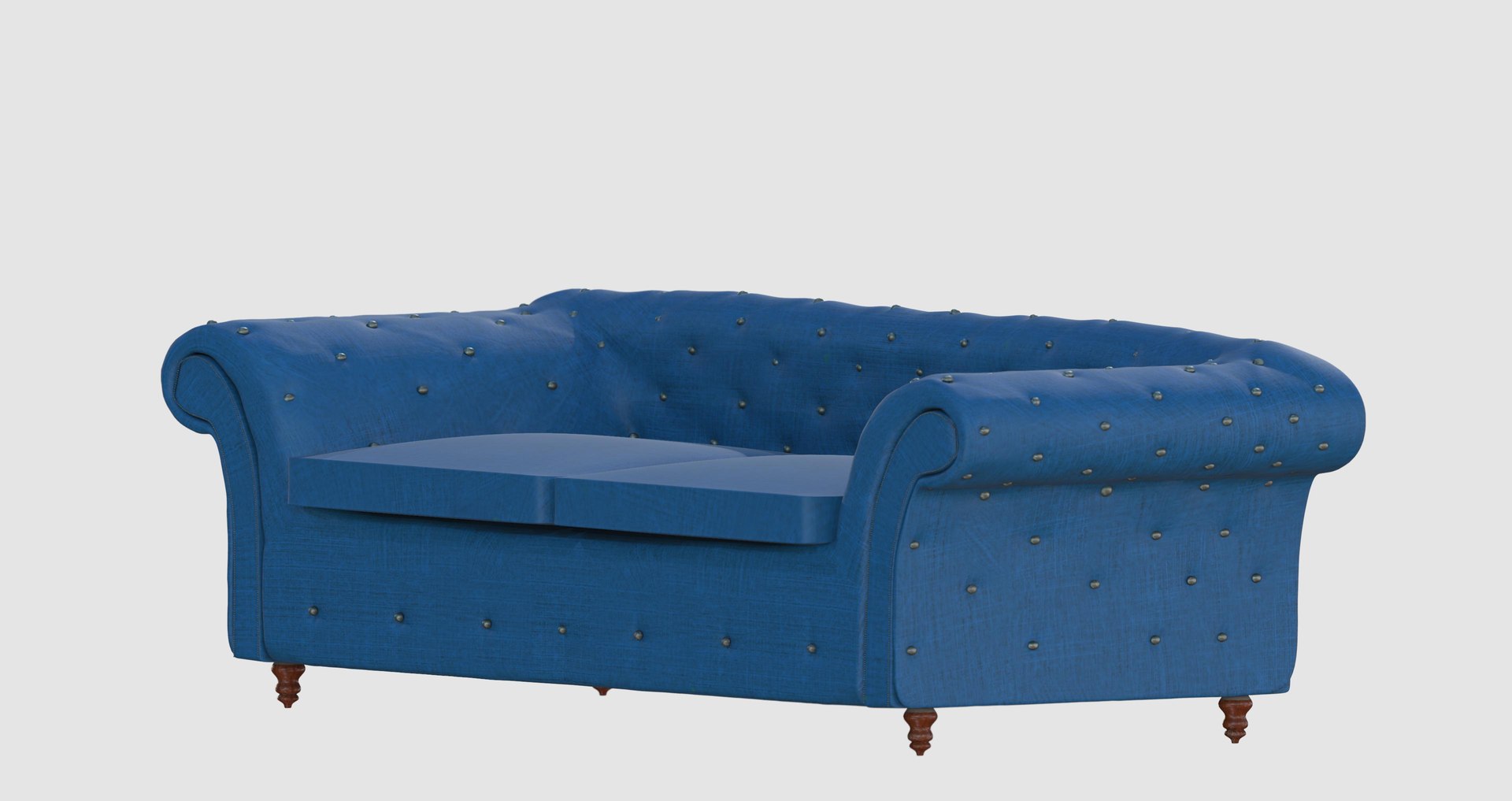 Blue Basic Capitone Sofa 3D Model - TurboSquid 1985266