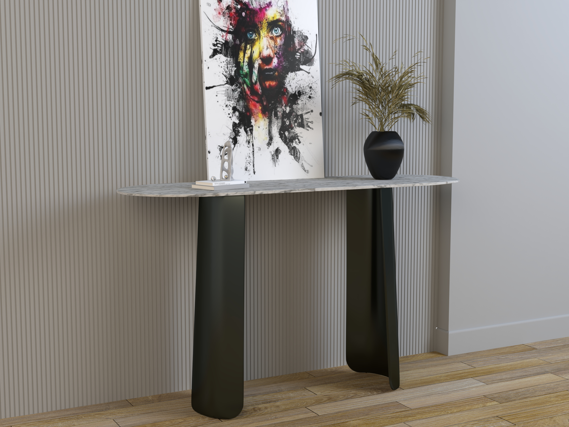 Oval Green Entryway Table 3D model - TurboSquid 1805856