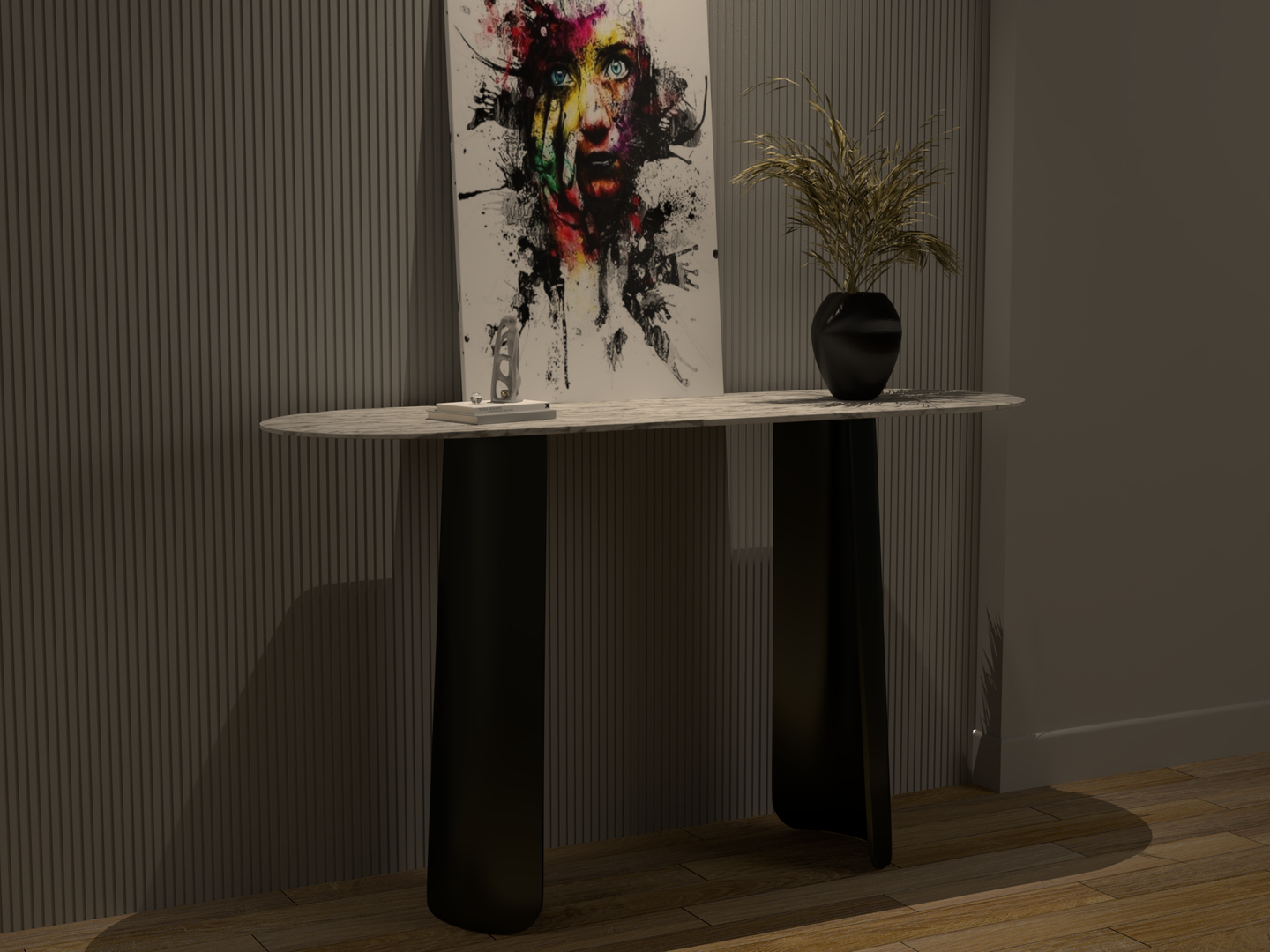 Oval Green Entryway Table 3D model - TurboSquid 1805856