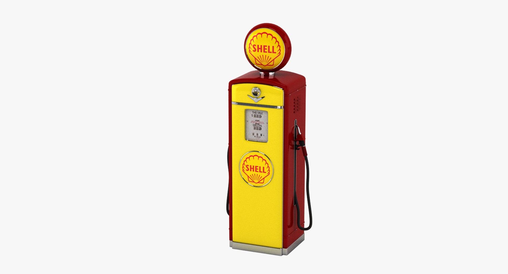 Shell Gas Pump 3D - TurboSquid 1280252