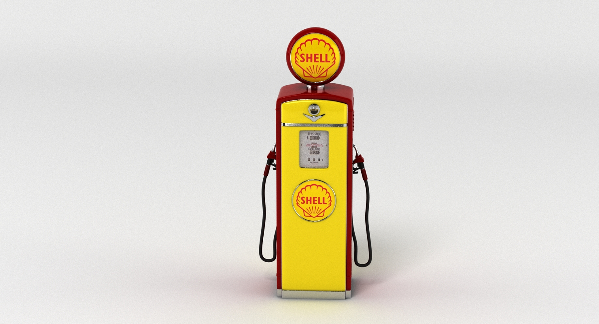 Shell Gas Pump 3D - TurboSquid 1280252