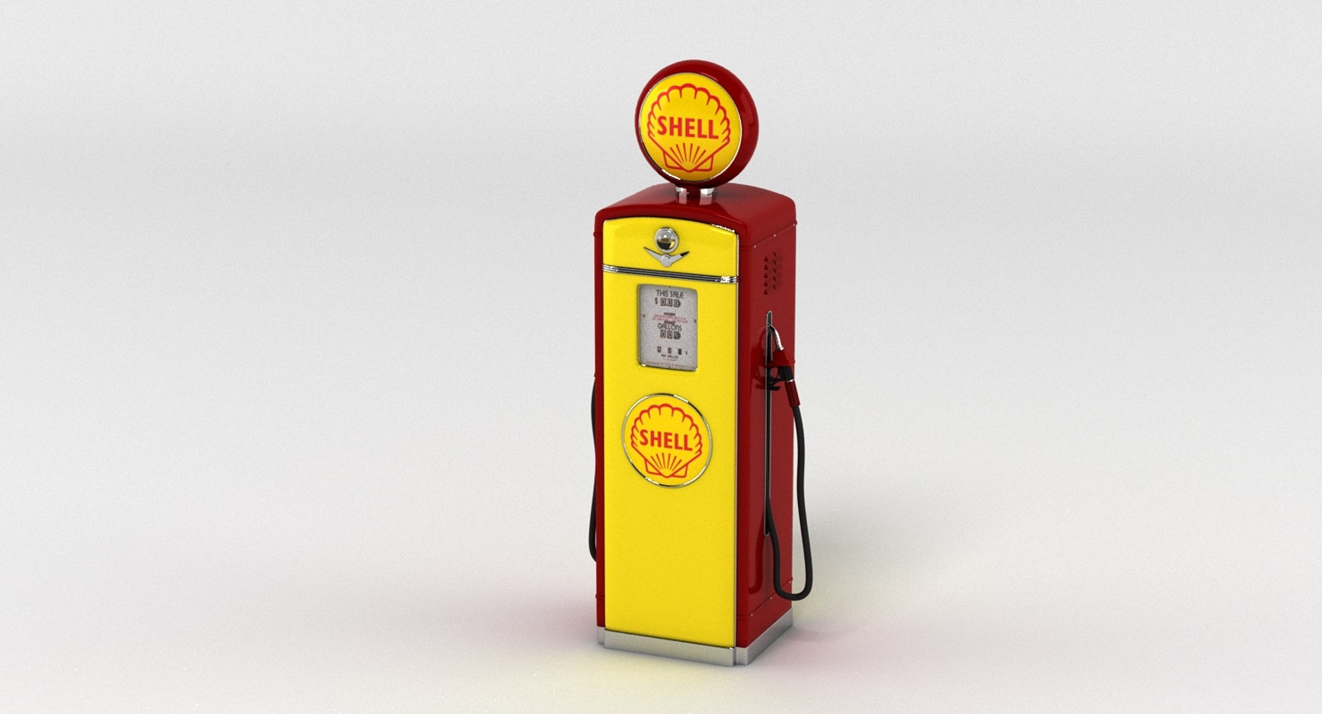 Shell Gas Pump 3D - TurboSquid 1280252