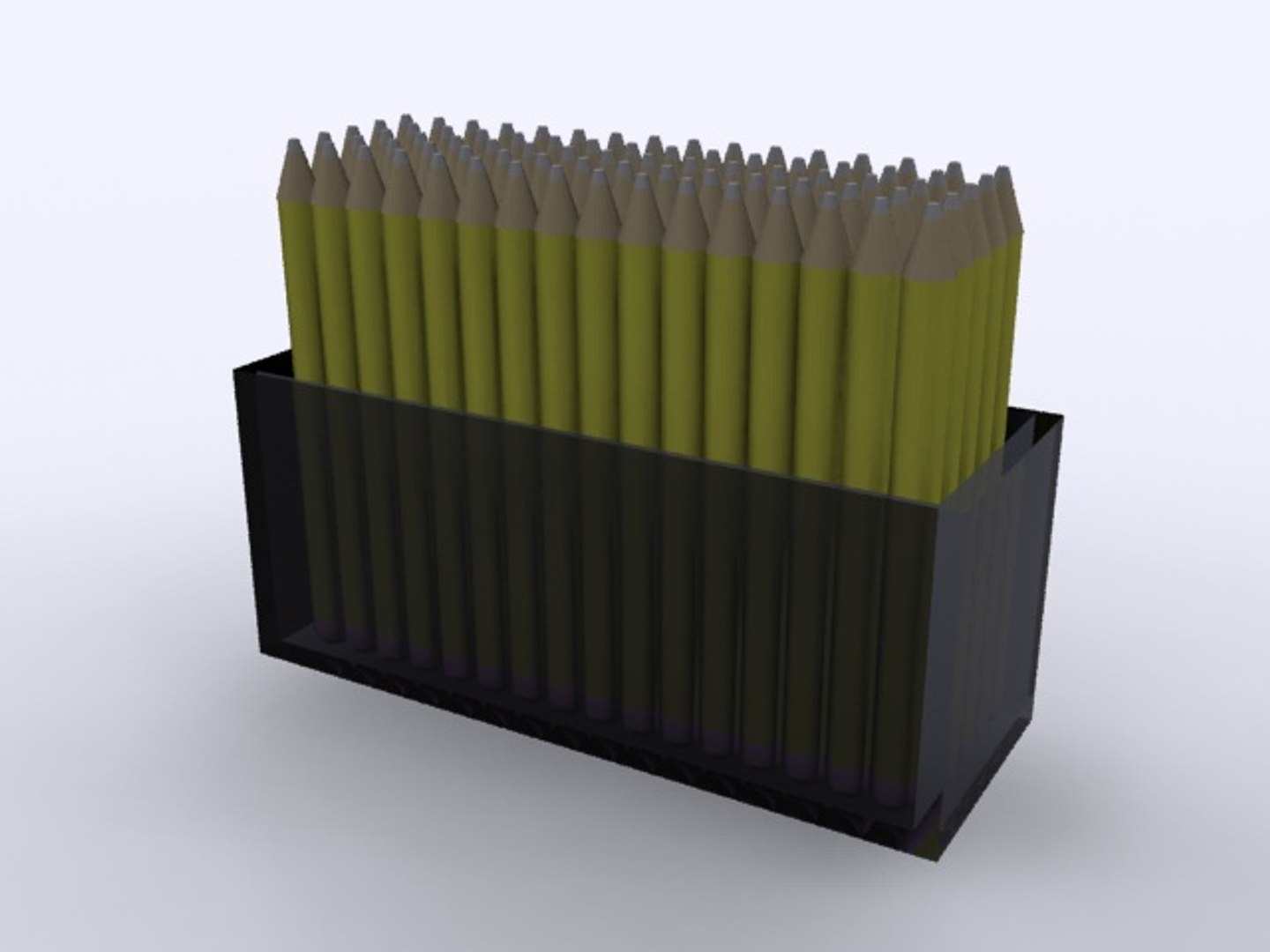 Free Box Pencils 3d Model