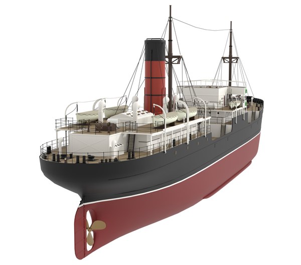 3D model Steam Cargo Ship - TurboSquid 1822838