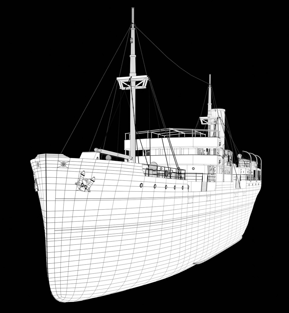 3D Model Steam Cargo Ship - TurboSquid 1822838