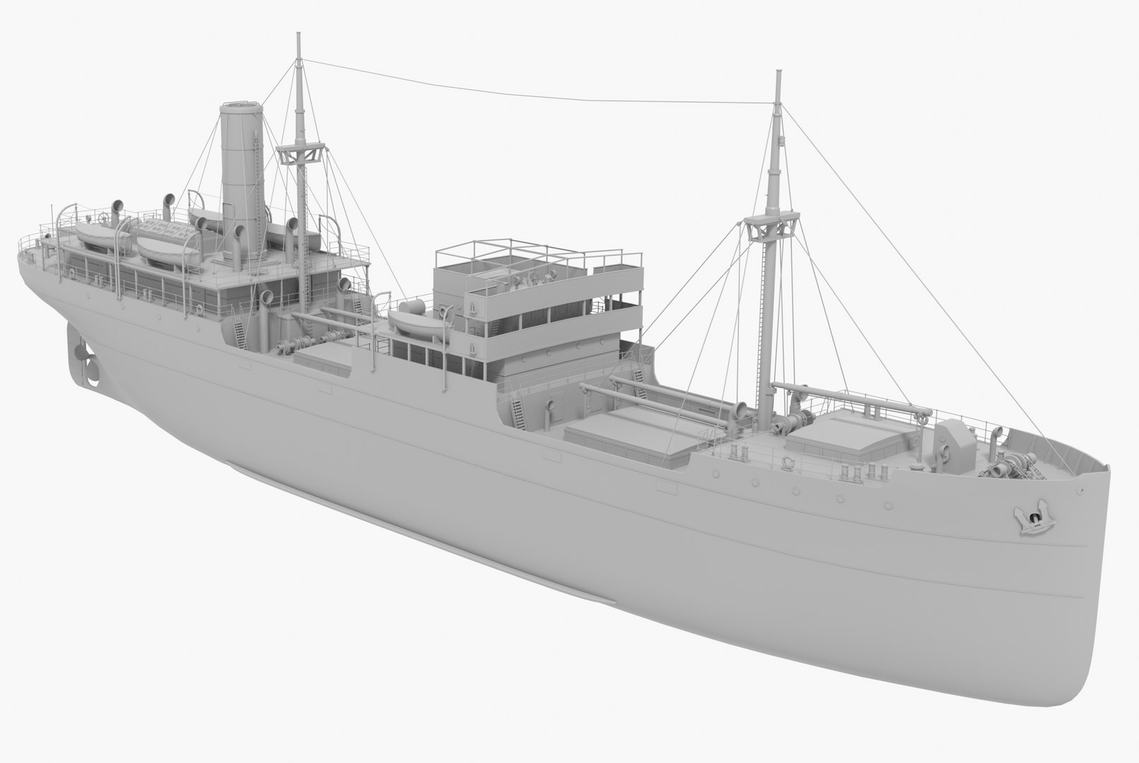 3D Model Steam Cargo Ship - TurboSquid 1822838