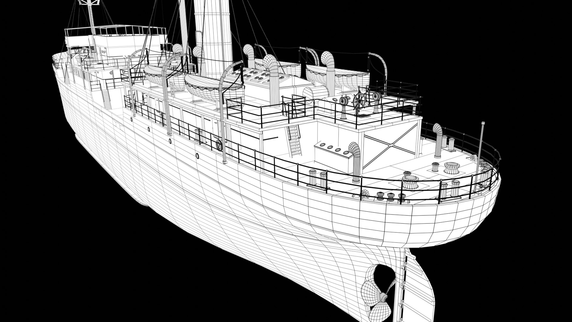 3D Model Steam Cargo Ship - TurboSquid 1822838