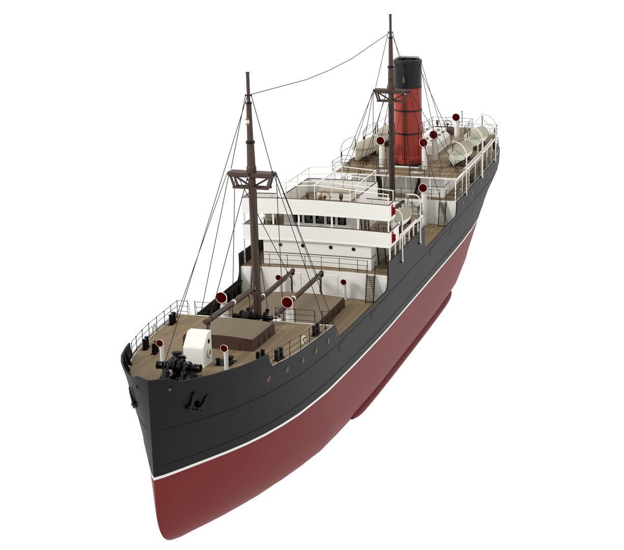 3D Model Steam Cargo Ship - TurboSquid 1822838