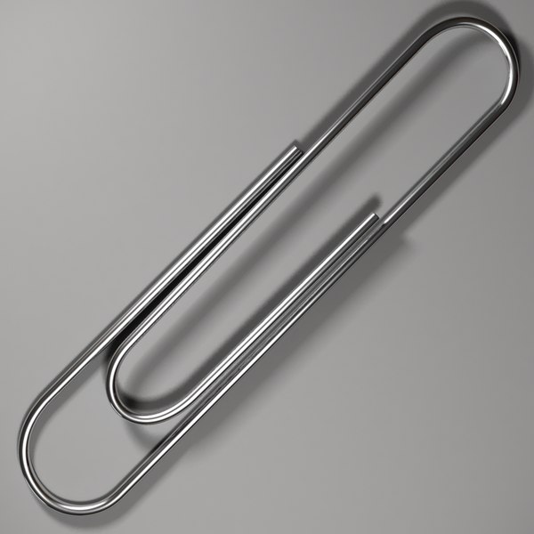 3d model of paperclip paper