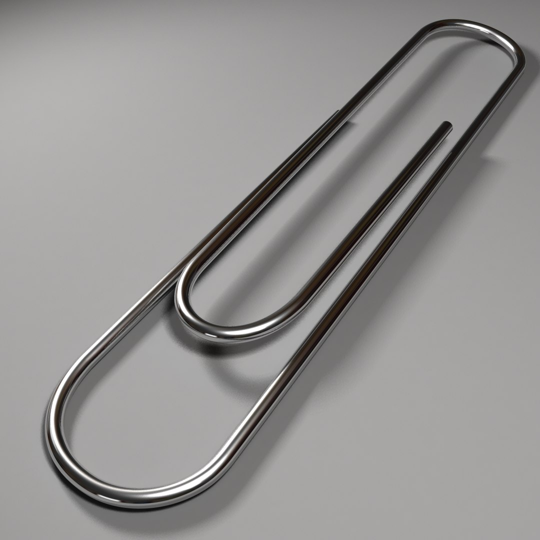 3d model of paperclip paper