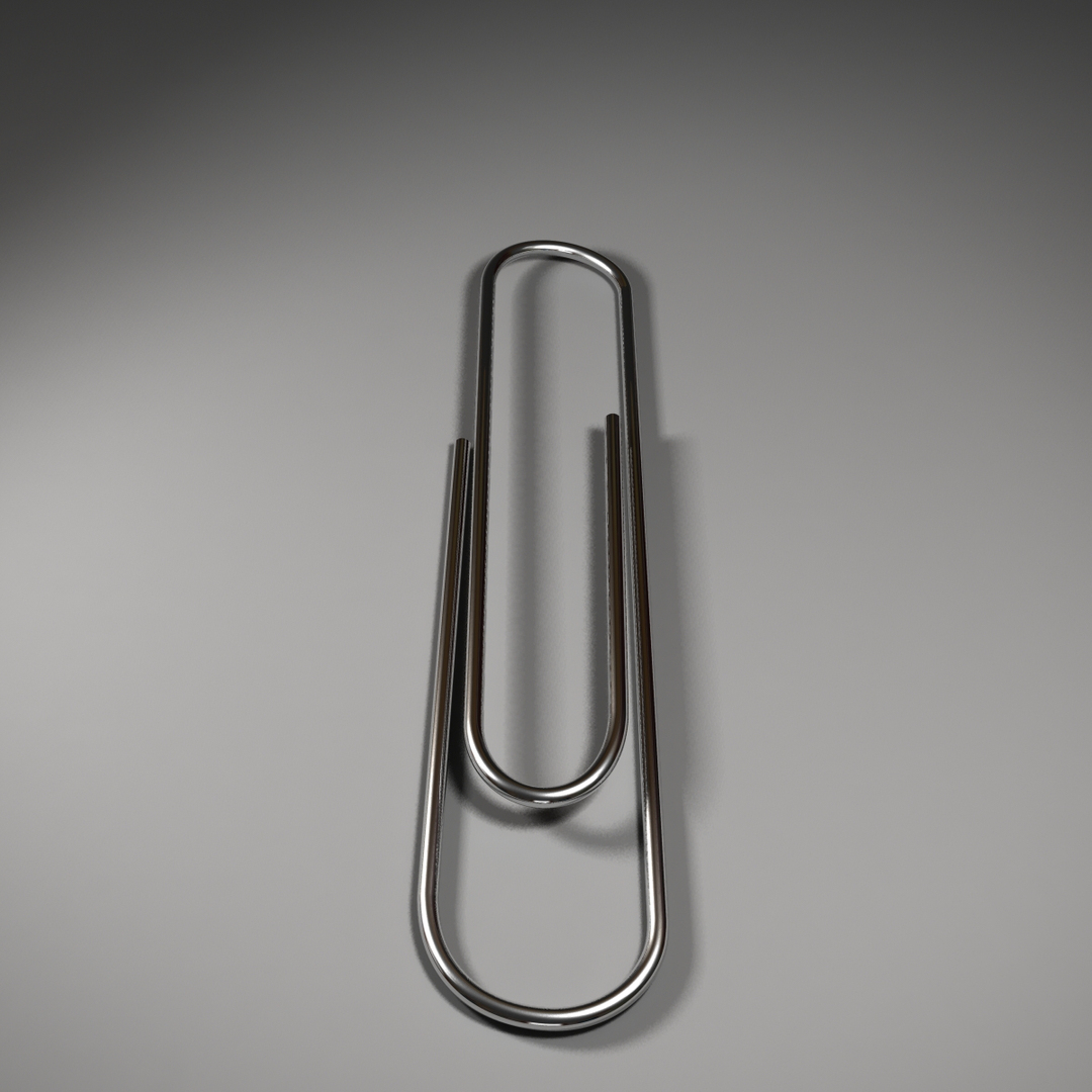 3d model of paperclip paper