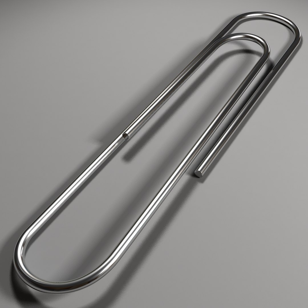 3d model of paperclip paper