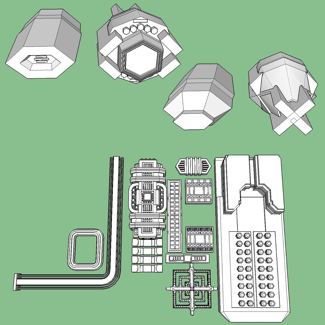 3D model low-poly elements - TurboSquid 1421157